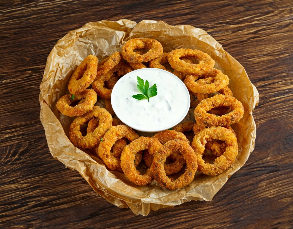 Crispy Battered Onion Rings x 1kg - FB Imports